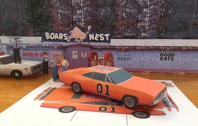 PAPERCRAFT DUKES OF Hazzard General Lee Dodge Charger EZU-make Paper ...