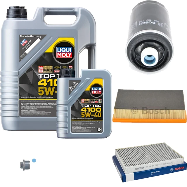 BOSCH INSPECTION SET 6L Liqui Moly Top Tec 4100 5W-40 pour VW V De Vans EUR 128,32 - PicClick FR