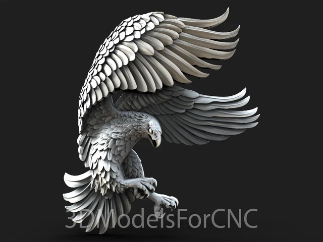 3d Model Stl File For Cnc Router Laser And 3d Printer Eagle 13 £2 47