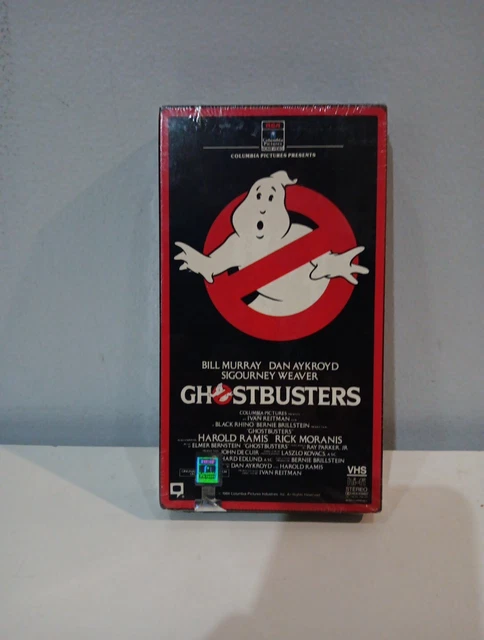 VINTAGE 1985 GHOSTBUSTERS Red Border RCA Columbia Plastic Factory ...