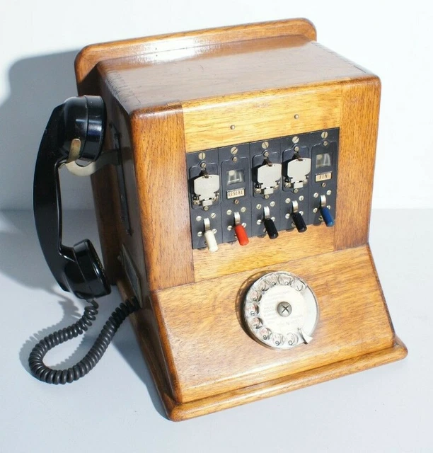TELEPHONE CENTRALE TÉLÉPHONIQUE Réseau en Bois Vintage 1964 £235.48 ...