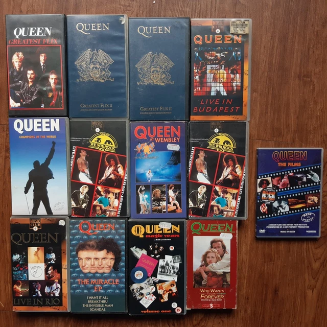 QUEEN 12 VHS Cassette Tapes Bundle Job Lot & 1 DVD. The Magic Years ...