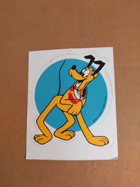 VINTAGE WALT DISNEY World Productions Pluto Sticker Decal 1970s $6.50 ...