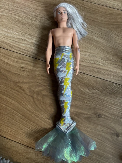 BARBIE COLOUR REVEAL Rare Mermaid Ken Doll Lightning Silver Merman £40. ...