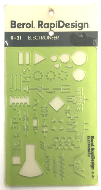 BEROL RAPIDESIGN R-31 Electroneer Template VINTAGE **U.S. orders ship ...