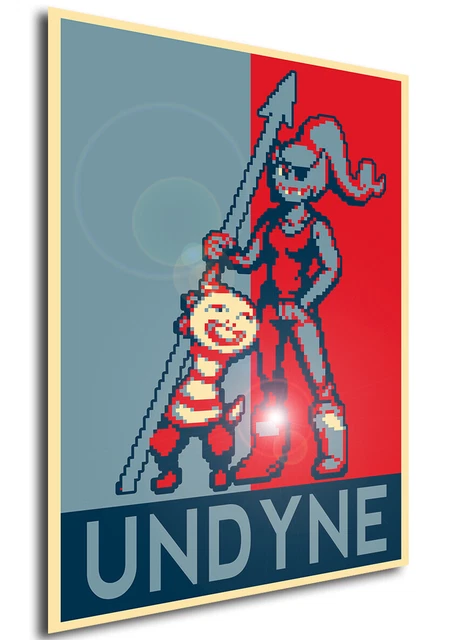 PROPAGANDA POSTER - Pixel Art - Undertale Undyne £6.97 - PicClick UK