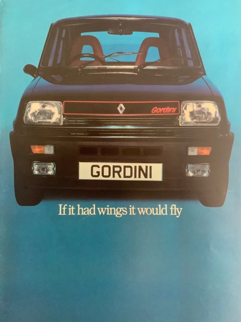 RENAULT 5 GORDINI 1978 full brochure. £18.99 - PicClick UK