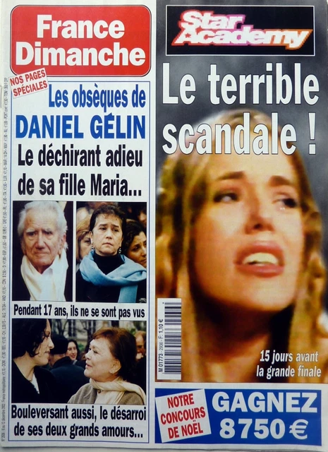 2002: OBSÈQUES DANIEL GELIN_ELECTION MISS FRANCE_Christian CLAVIER ...