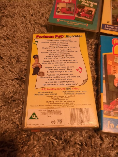 POSTMAN PAT VHS Video Tape Bundle- Postman Pat 1/ Postman Pat 2/ Very ...