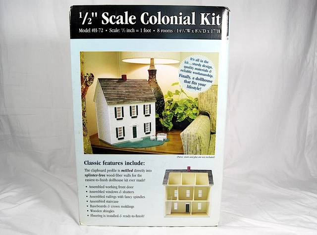 REAL GOOD TOYS 1/2 Inch Scale Colonial Dollhouse Kit £86.44 - PicClick UK