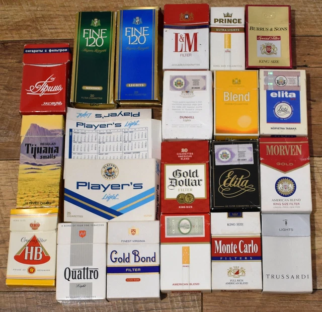 VINTAGE MIXED PACK Bundle cigarettes empty joblot with foil inset ...