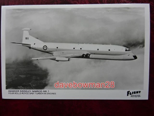 POSTCARD RP HAWKER Siddeley Nimrod Mk1 Aeroplane - Flight International ...
