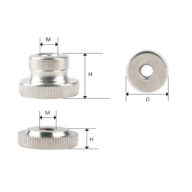 KNURLED THUMB NUT M3 - M10 With Step Nuts for Bolts - Carbon Steel Zinc ...