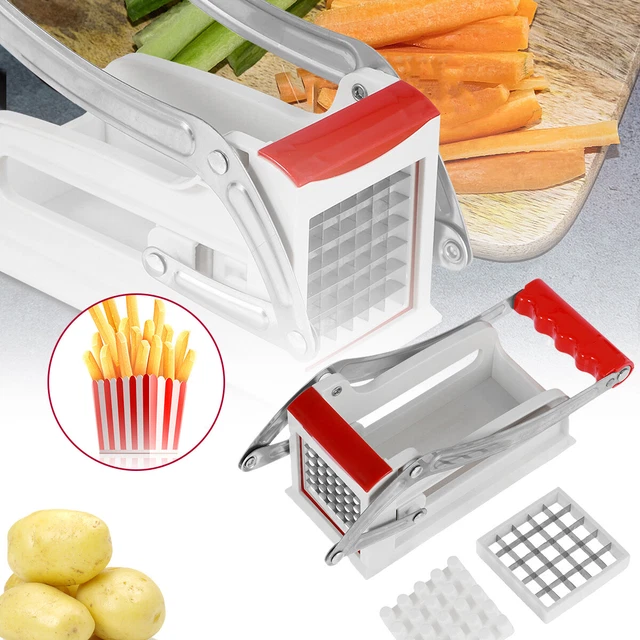 POTATO CHIPPER FRENCH Fries Slicer Chip Cutter Chopper Maker Slicer + 2 ...
