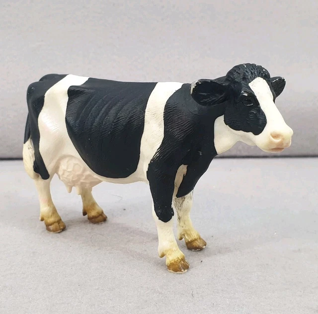 SCHLEICH COW BLACK & White Holstein Germany Figure Vintage 2000 Retired ...