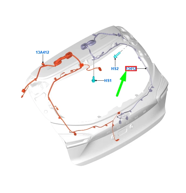 FORD FOCUS MK4 Tailgate Lamp Socket And Wire Assy 2266883 NEW GENUINE £ ...
