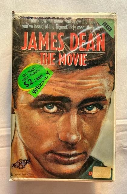 JAMES DEAN THE Movie - VHS Tape - PG - Ex Rental - Clamshell - Vintage ...