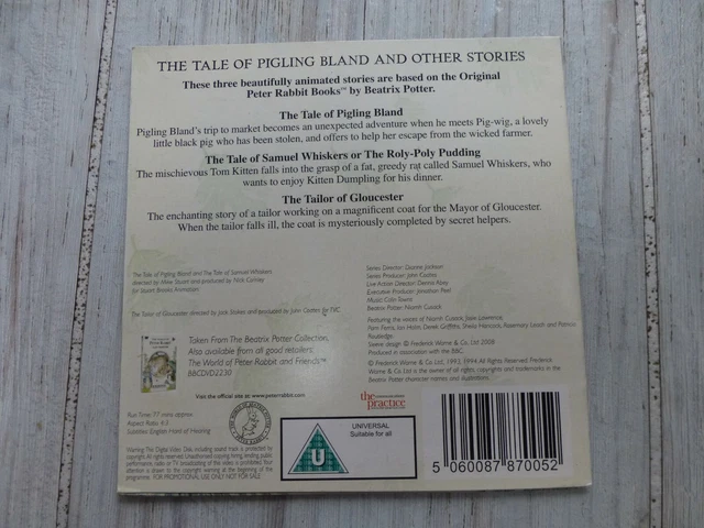 BEATRIX POTTER THE Tale Of Pigling Bland Promo Dvd & Stories 77 Mins £2 ...