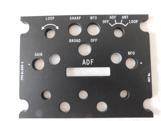 EX RAF AIRCRAFT ADF Type 6409 Front Facia Panel, Part No A31-1906-50 ...
