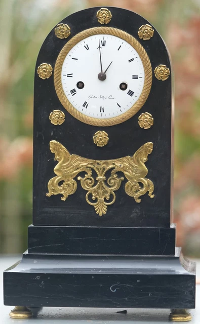 PENDULE BORNE EPOQUE Fin Xviii Eme Directoire Empire Gaston Jolly A ...