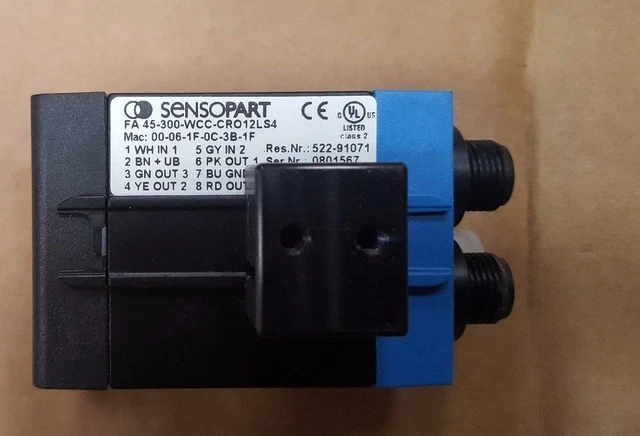 SENSOPART FA 45-300-WCC-CRO12LS4 522-91071 High End Vision Sensor £854. ...
