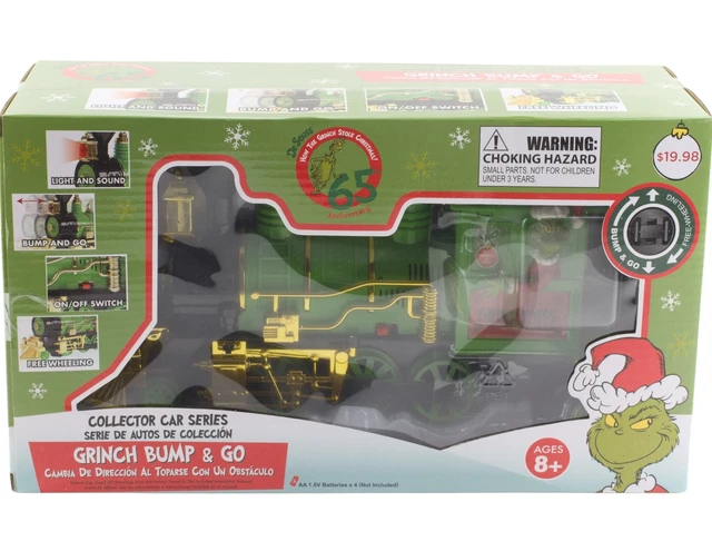 THE GRINCH BUMP and Go Christmas Train Engine Lights Sounds Collector ...