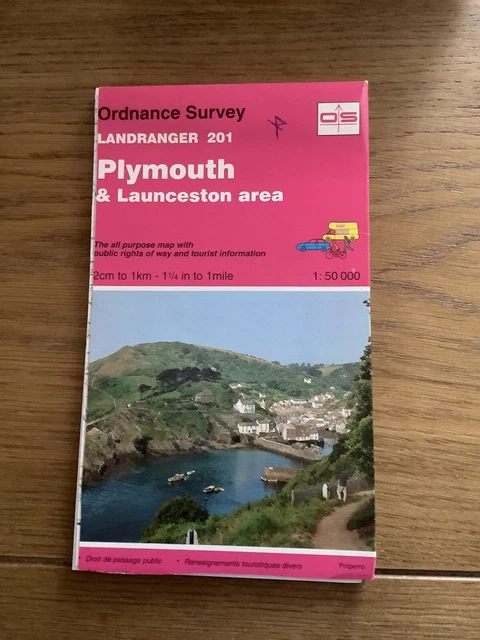 ORDNANCE SURVEY MAP Landranger 201 Plymouth & Launceston Area EUR 3,50 ...