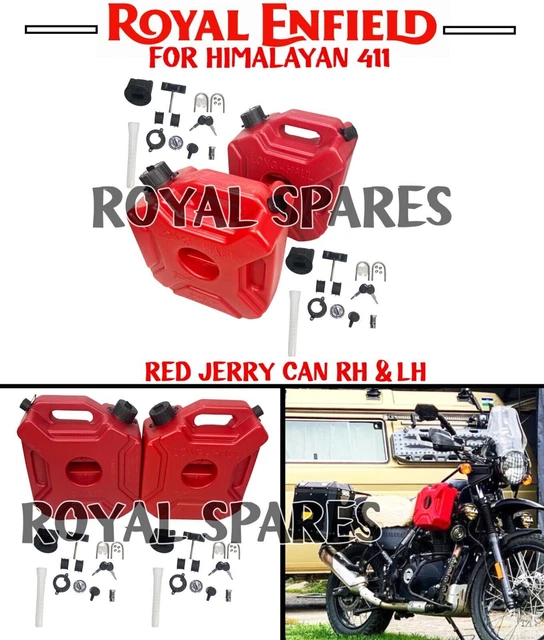 ROYAL ENFIELD HIMALAYAN 411 "RED JERRY CAN LH & RH" - Avec expédition ...