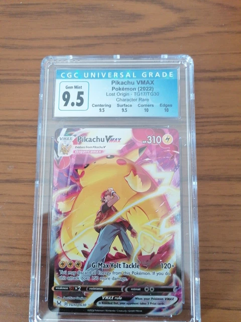 POKÉMON TCG PIKACHU VMAX Lost Origin Trainer Gallery TG17/TG30 CGC 9.5 ...