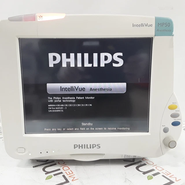 PHILIPS HEALTHCARE INTELLIVUE MP50 - M8004A Anesthesia Patient Monitor ...