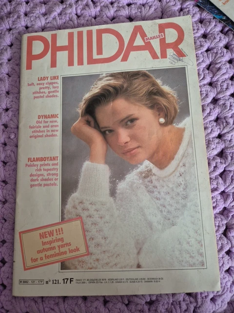 VINTAGE PHILDAR AUTUMN Knitting Pattern Magazine 1980s No 121 £2.89 ...