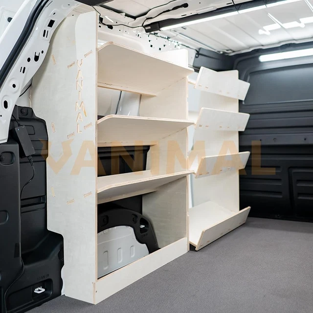 VW ID BUZZ Cargo NS Van Racking: Rear Toolbox Shelving & Front Side ...