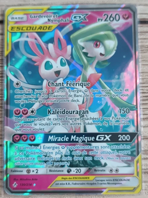 CARTE POKÉMON GARDEVOIR Et Nymphali GX 130/214 2019 Pokemon Card Fr EUR ...