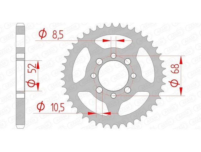 9229 - COMPATIBLE avec SUZUKI GT 80 L 80 1981-1983 Couronne en acier ...