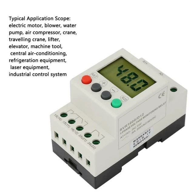 STANDARD UNDER-VOLTAGE RELAY Over-voltage Protection 35mm Guide Rail 6A ...