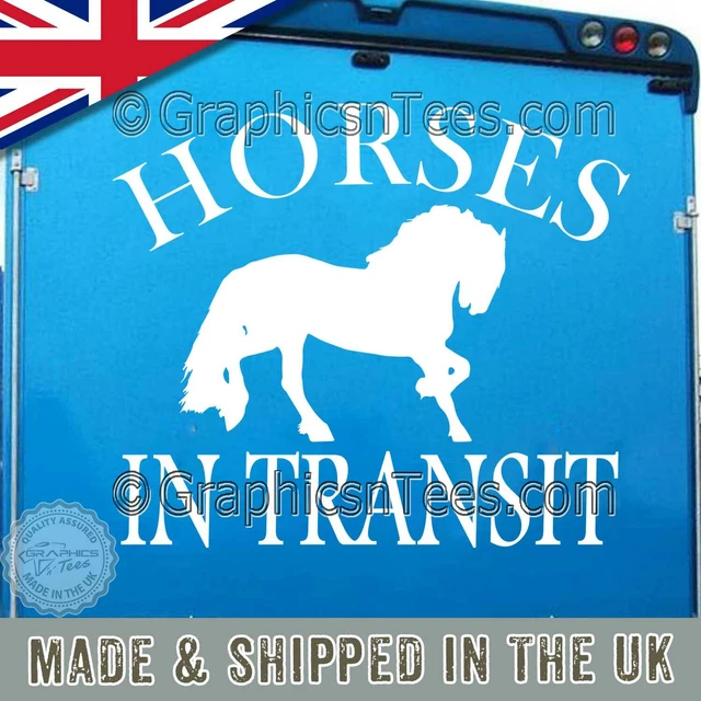 HORSE BOX STICKERS Horses In Transit Trailer Vinyl Graphic Decals £17. ...