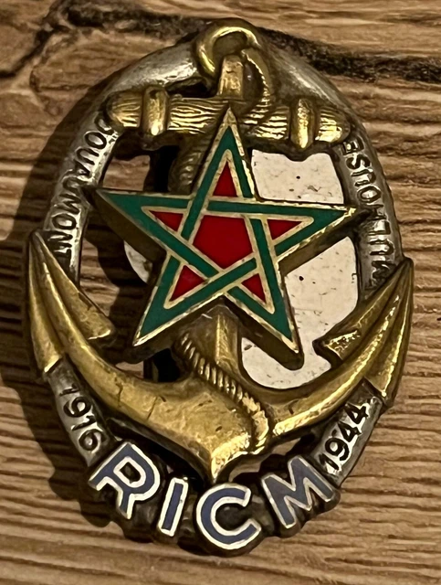 INSIGNE MILITAIRE PUCELLE Régiment d’infanterie de chars de marine RICM EUR 2,50 - PicClick FR