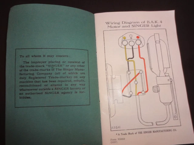 ISTRUZIONI PER MOTORI elettrici Singer BAK con controllo piede per ...