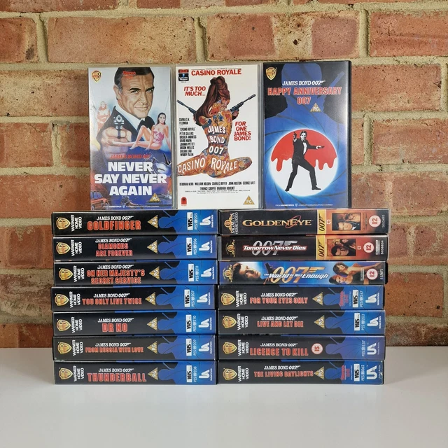 JAMES BOND 007 VHS Tapes Lot Warner Bros Big Box VGC Collectable Rare Editions EUR 81,00 ...