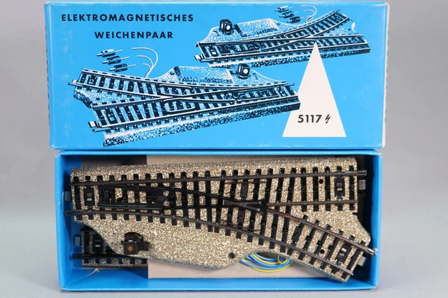 BB021 MARKLIN 5117 train Ho Paire aiguillages électromagnétiques avec ...
