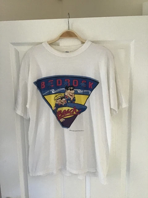 FLINTSTONES VINTAGE 1988 Bedrock Beach Hanna Barbera Graphic T-shirt medium £27.76 - PicClick UK