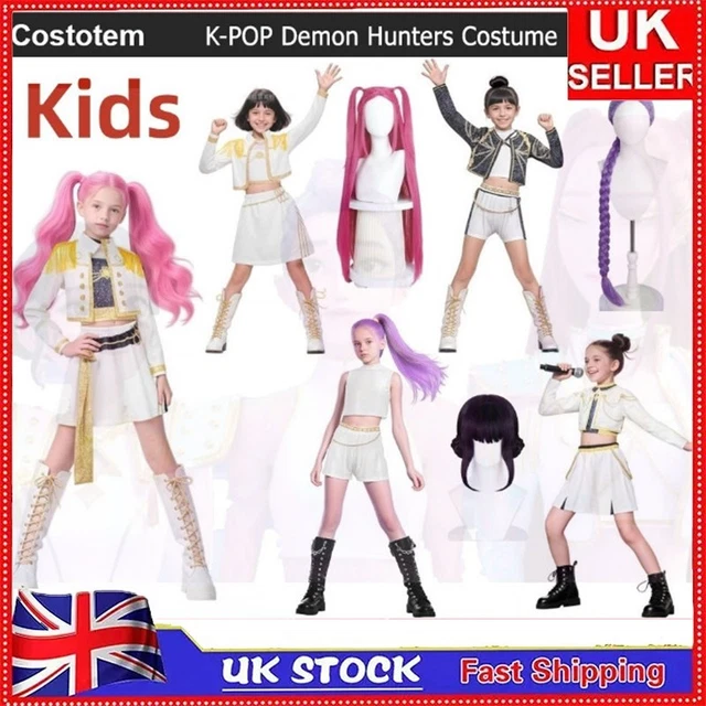 KIDS KPOP DEMON Hunters Costume Rumi Zoey Mira Girls Dress for Book ...