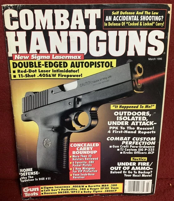 RARE TROUVER PING Armes de Poing Magazine Mars 1996 Neuf Sigma Lasermax ...