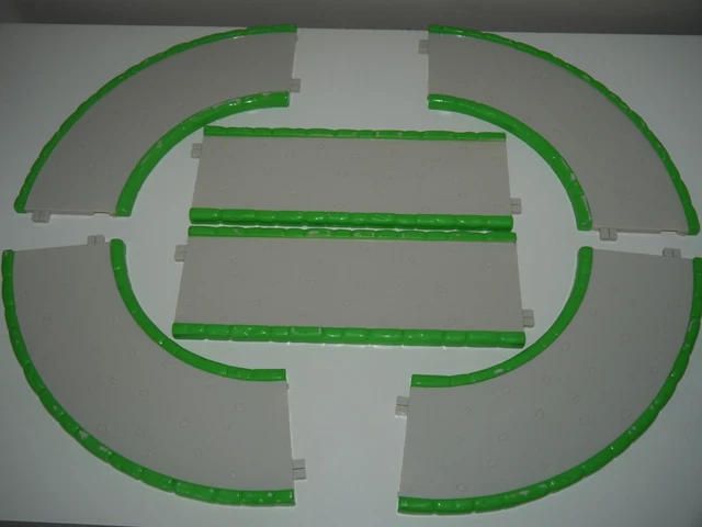 POSTMAN PAT TOYS Green & Grey Track Road 6 Pieces Fireman Sam Peppa Pig ...