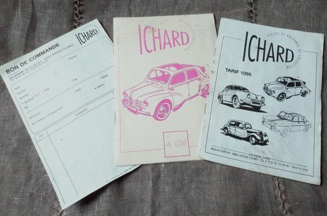ICHARD SPARE PARTS Booklet for Renault 4hp 4hp £12.82 - PicClick UK