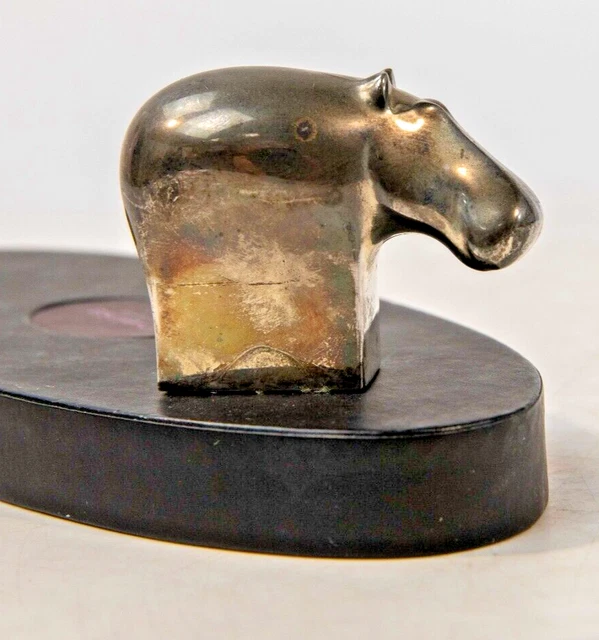 DANSK DESIGNS JAPAN Silver Plated Hippo Paperweight,Gunnar Cyren Design ...