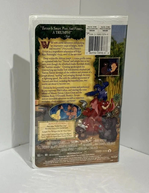 SEALED TARZAN VHS Movie Factory Clamshell Case 2005 NEW -Watermark ...
