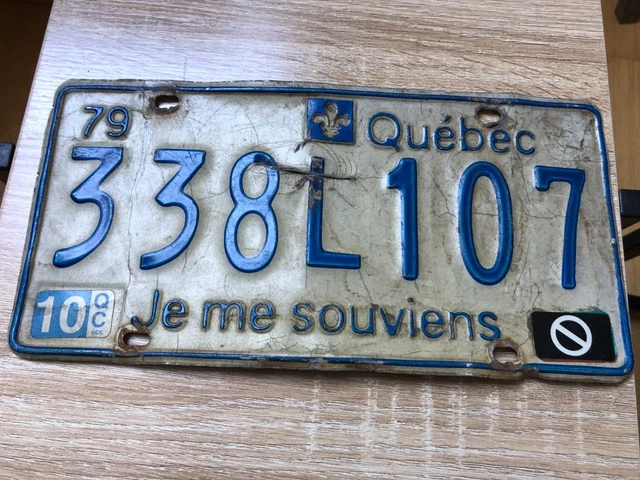 ANCIENNE PLAQUE IMMATRICULATION Québec Canada Je me souviens EUR 5,00 - PicClick FR