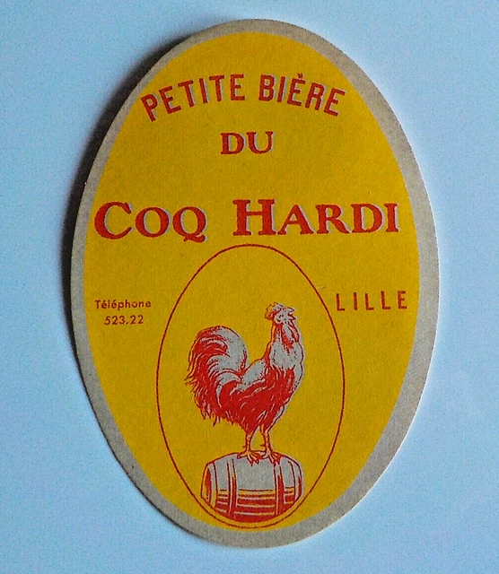 RARE ETIQUETTE ANCIENNE Biere Brasserie Du Coq Hardi Lille EUR 8,50 ...