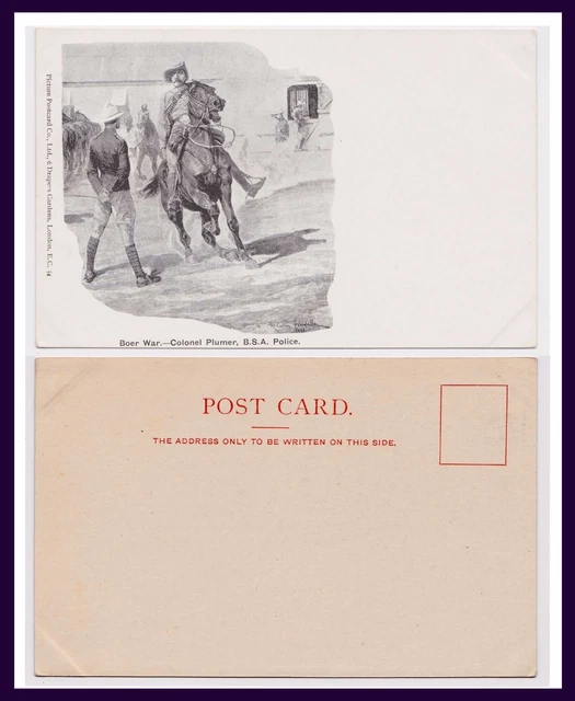UK COLONIAL BOER War Colonel Plumer Undivided Back Postcard Circa 1902 ...